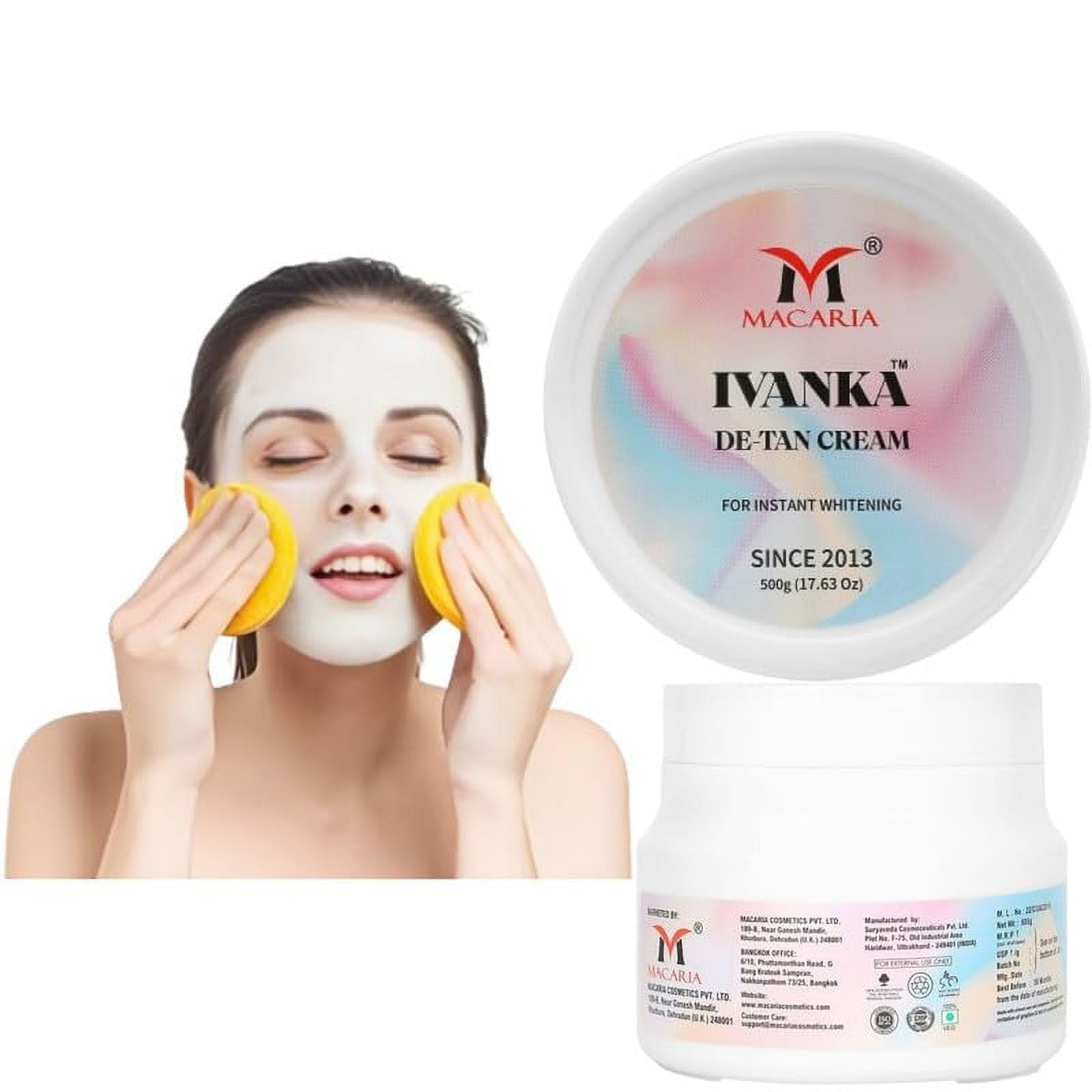 Ivanka de tan Tan removal Cream With Kojic, Vitamin E & Aloe Vera 500 ...