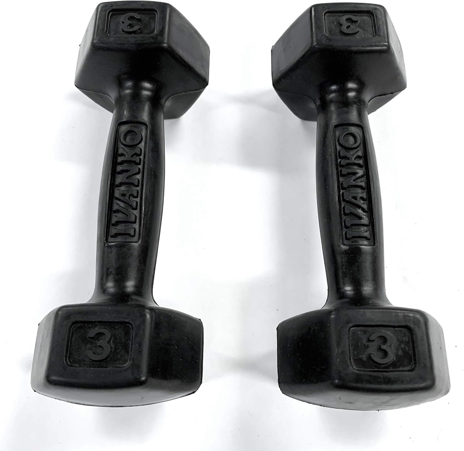 Ivanko Rubber Dumbbell, 3 lbs (PAIR) - Walmart.com