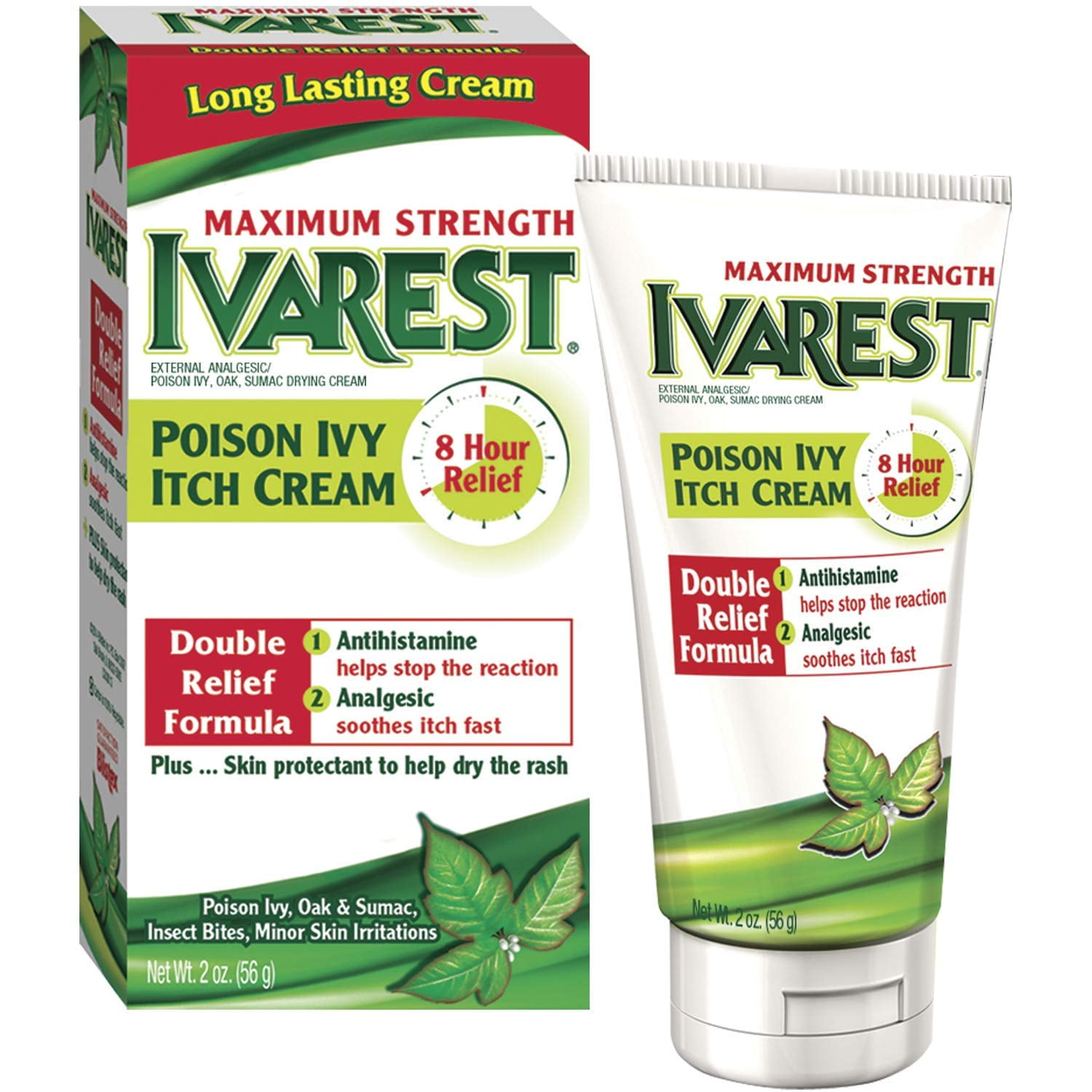 Ivarest Anti-Itch Cream, Poison Ivy and Oak Relief, Medicated, 2 Oz ...