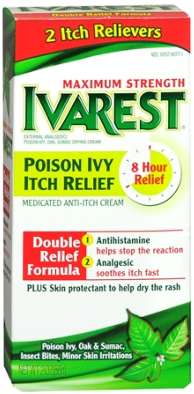 Ivarest Poison Ivy Itch Relief Cream Maximum Strength 2 oz (Pack of 2 ...