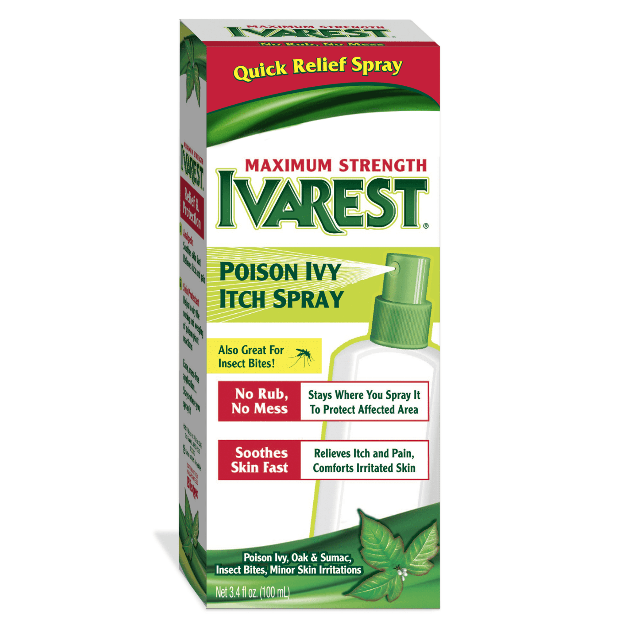 Ivarest Poison Ivy Itch Spray, Maximum Strength Relief, 3.4 oz ...