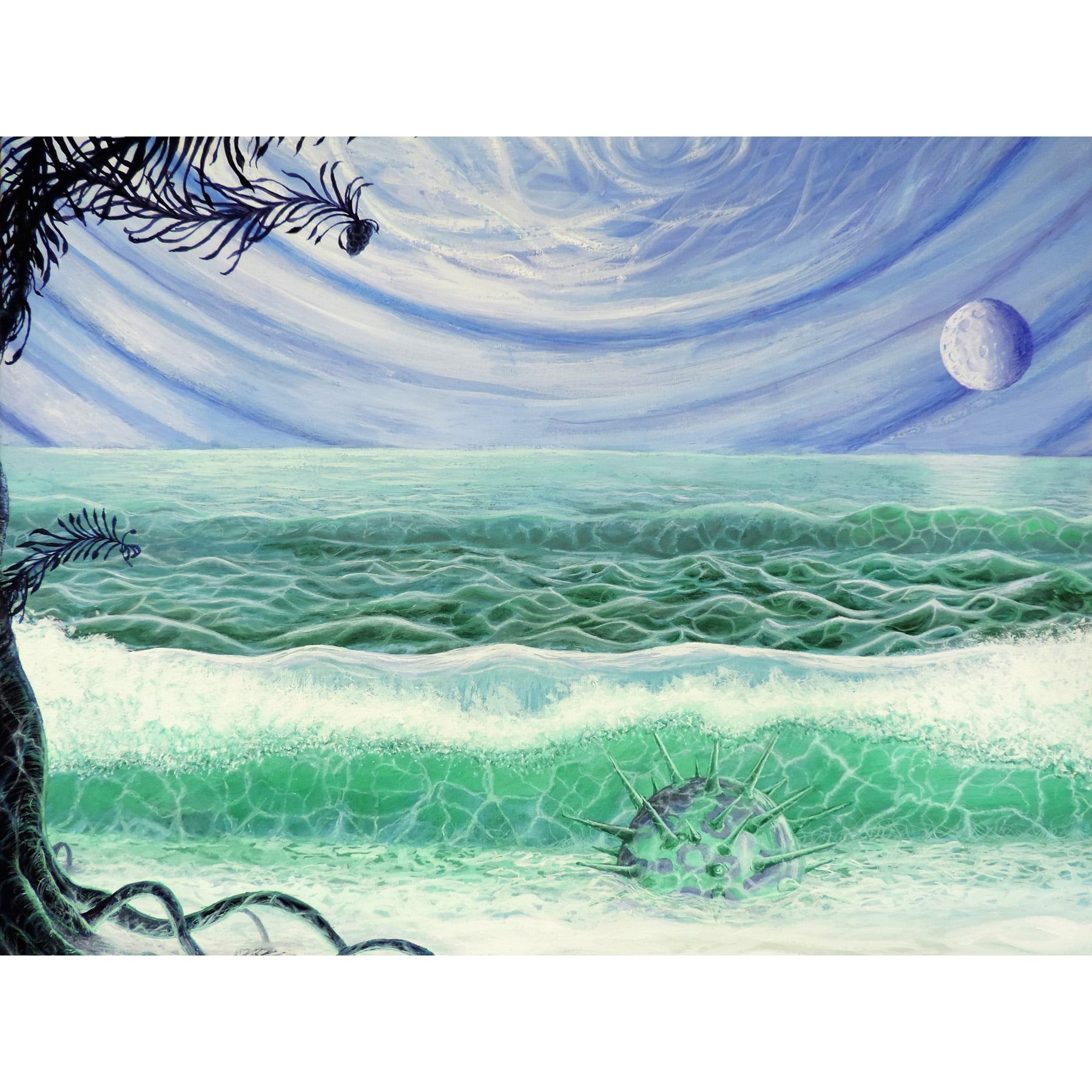Ivashchenko Space Planet Water Life Moon Painting Extra Large XL Wall Art Poster Print - Walmart.com