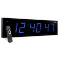 Ivation 48" LED Digital Clock with Stopwatch, Alarms, Timer, Date ...