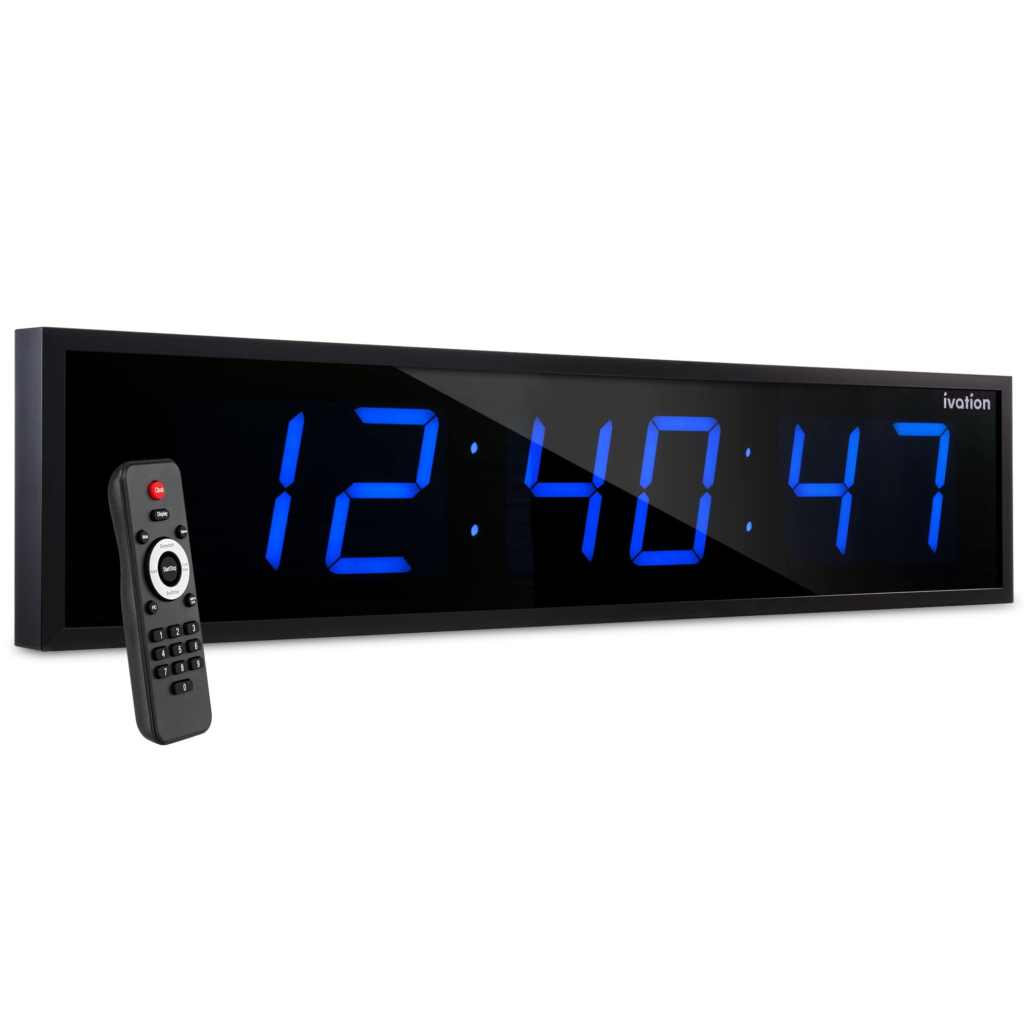 Ivation 60'' Large Digital Wall Clock, LED Digital Clock with Remote ...
