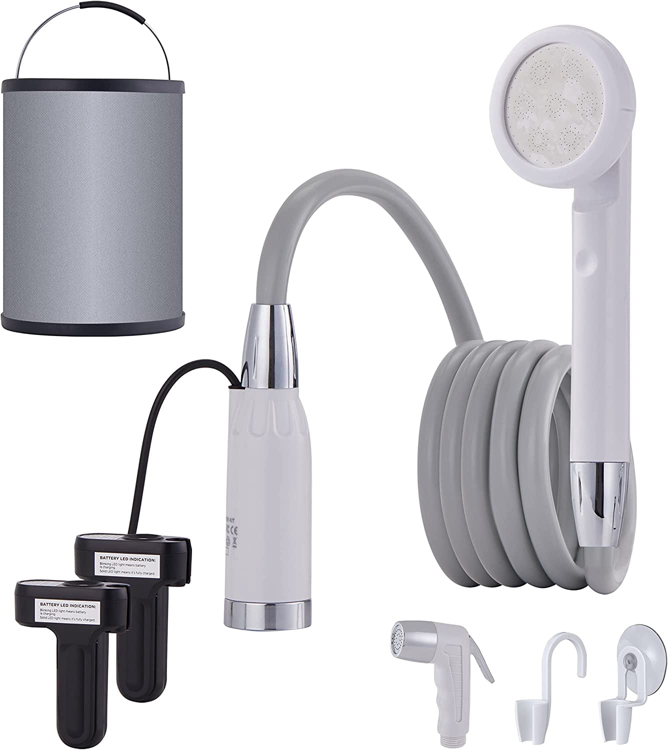 Ivation Portable Shower Kit, All-in-One Compact Outdoor Bath Camping ...