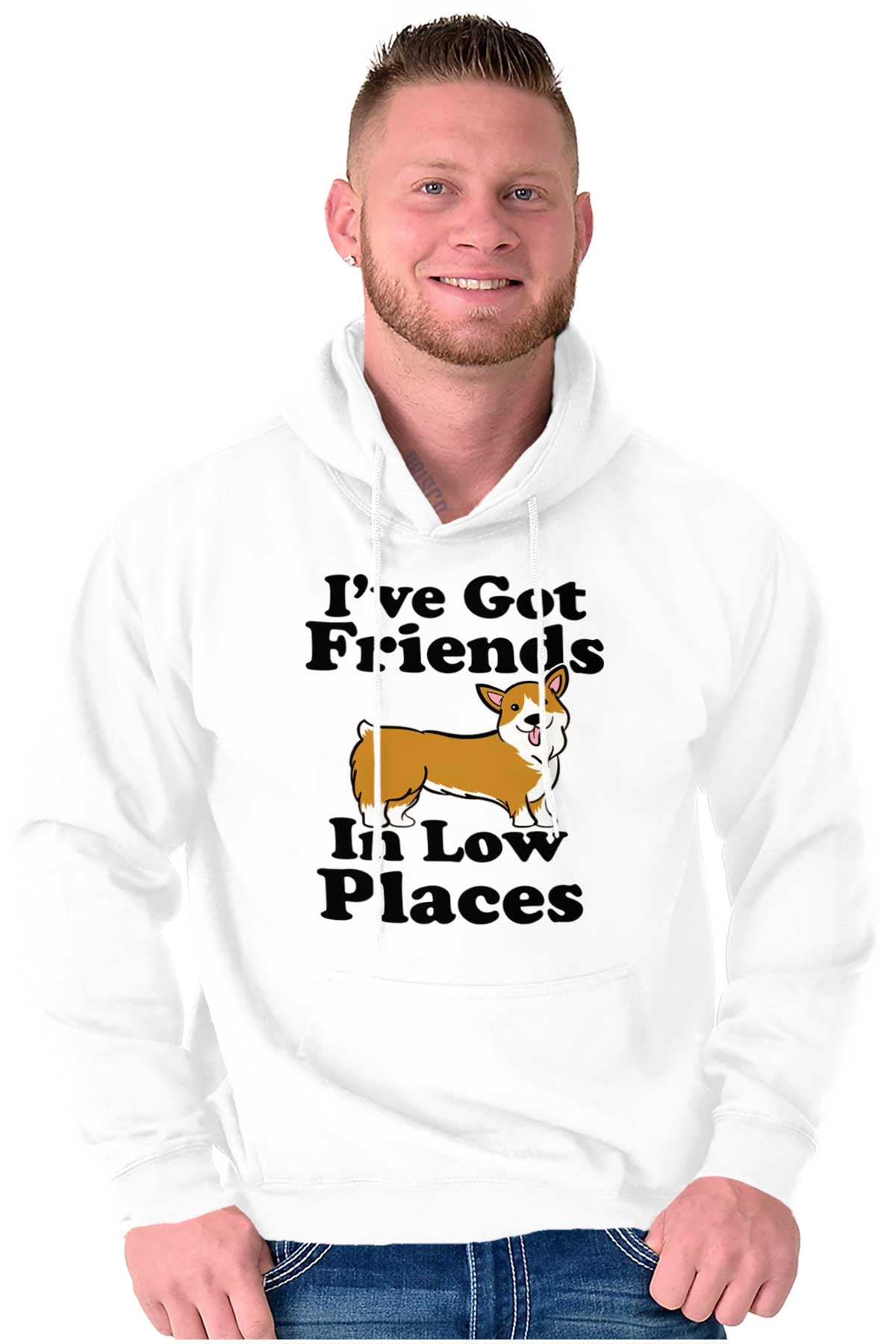 Ive Got Friends Low Places Cute Corgi Hoodie Sweatshirt Women Men ...