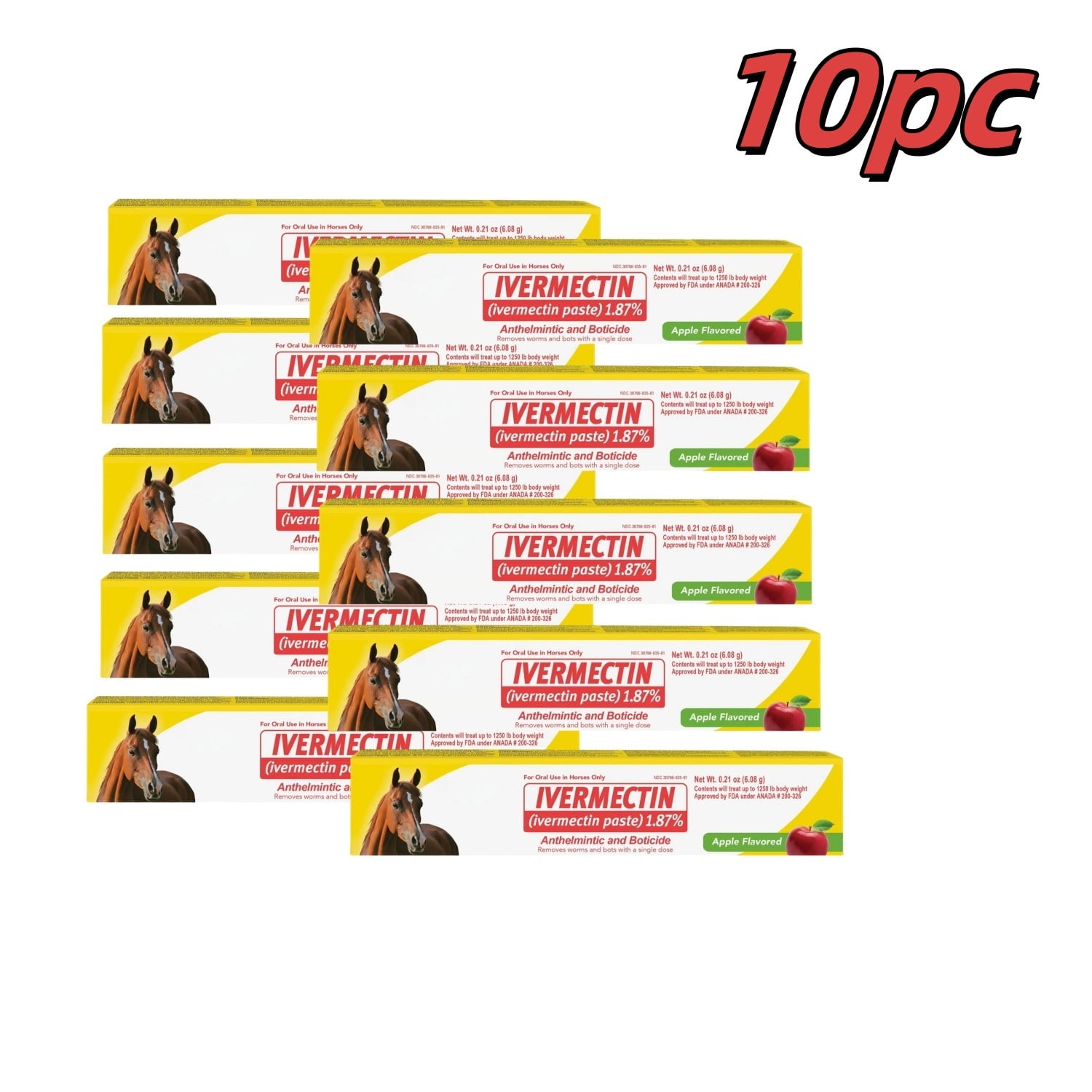 Ive-rm-ectin Paste Paste For Horses 1.87% (0.21 Oz) Non-Flavored Horse ...