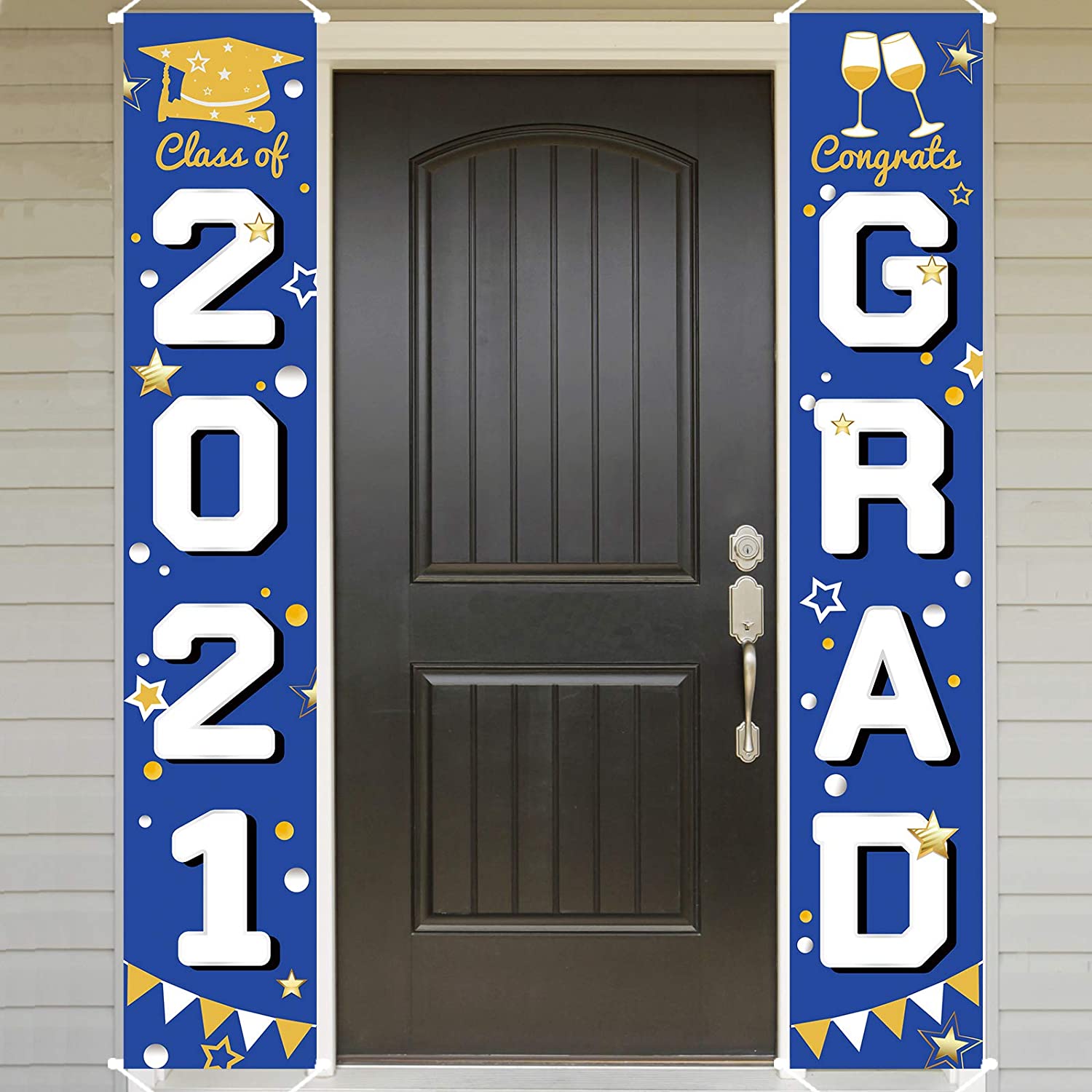 Ivenf Graduation Decorations 2021 Porch Sign Set, Congrats Grad Class ...