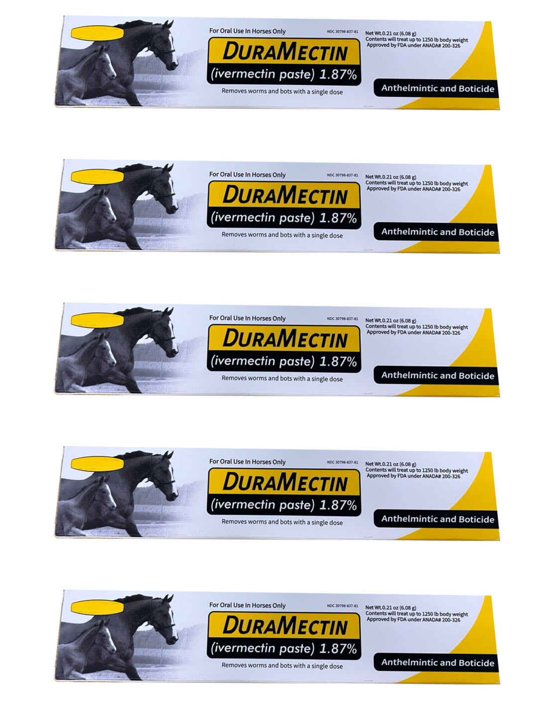 Iver-M ec tin Gel Dewormer For Horses - Apple Flavored, Broad Spectrum ...