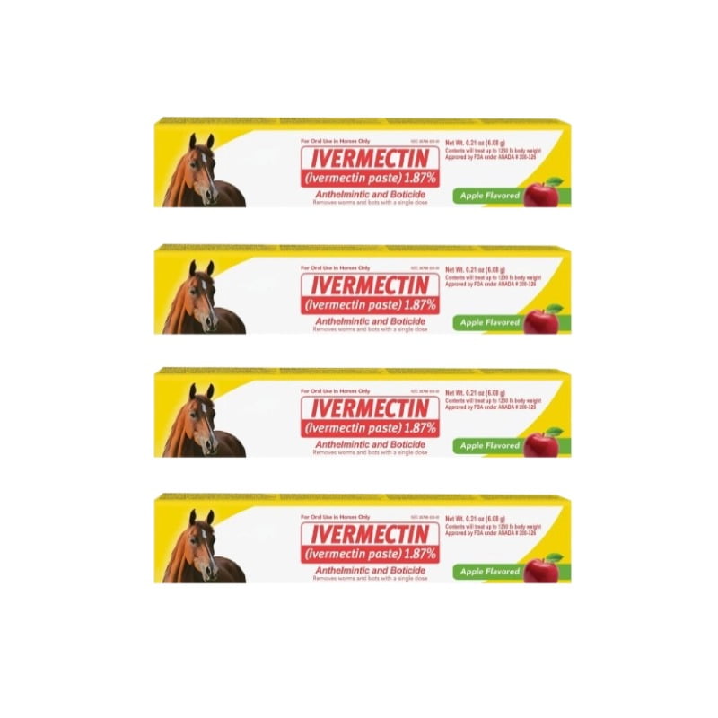 Iver-Mectin Gel Dewormer For Horses - Apple Flavored, Broad Spectrum ...
