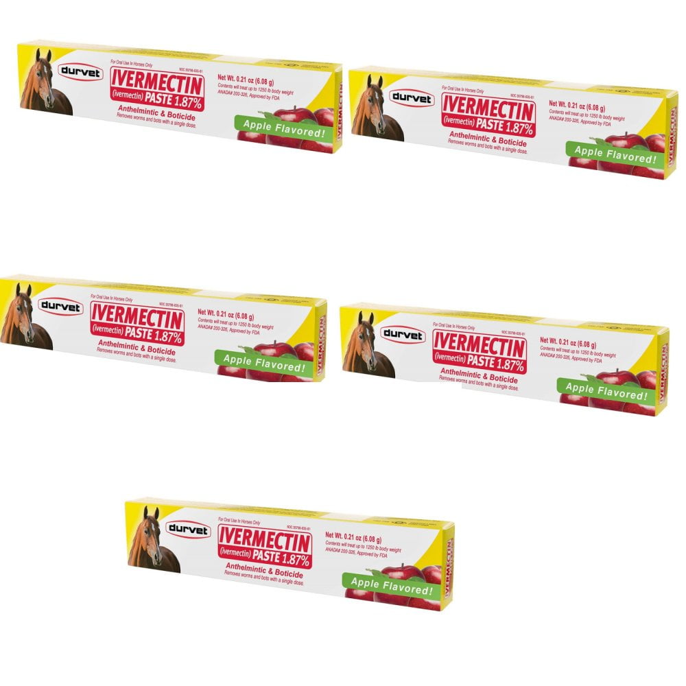 Iverme_ctin Paste 6.08g Tubes Apple Flavor Safe & Effective Wormer 0.21 ...