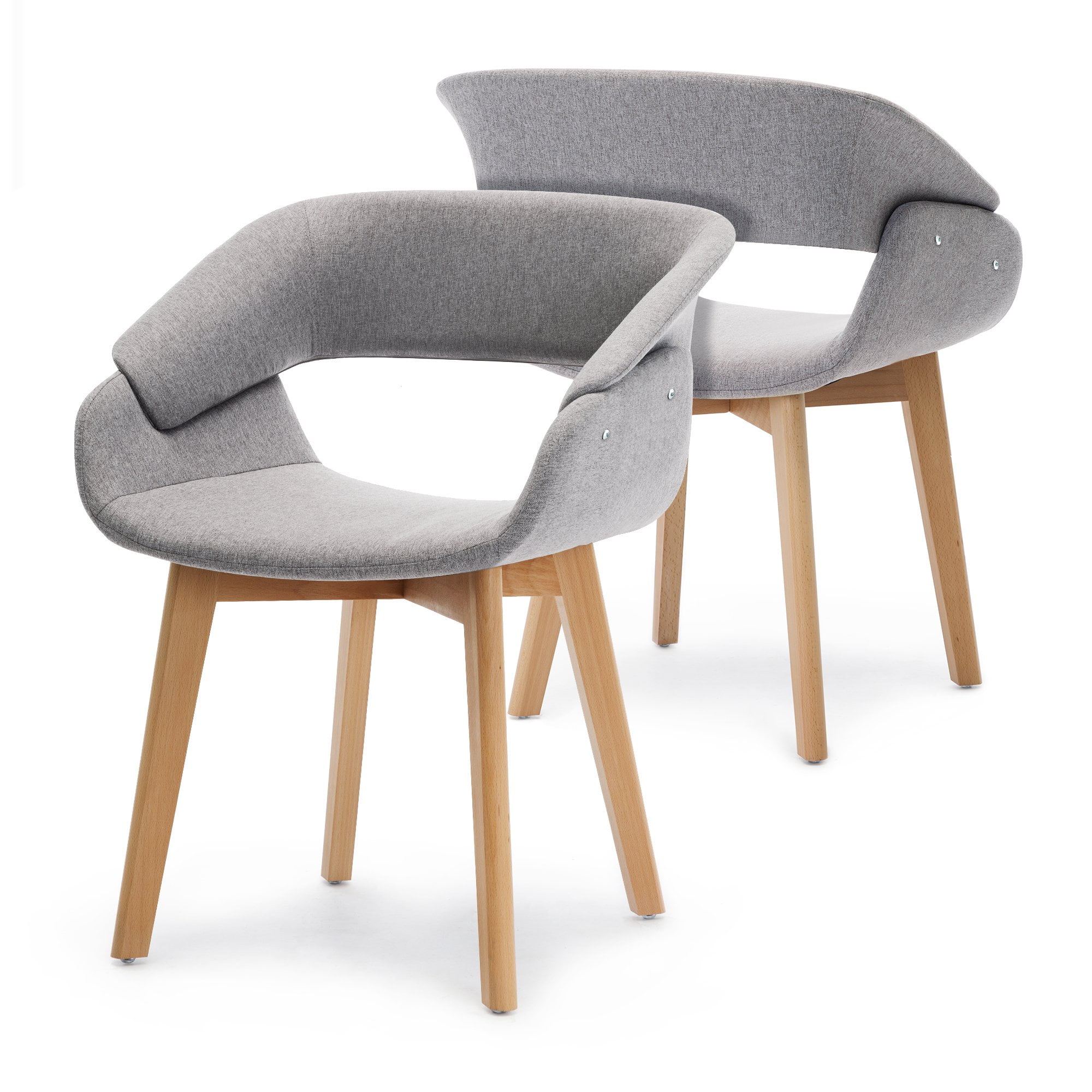 Ivinta Modern Living Room Arm Chairs Set of 2 Linen Fabric Upholstered ...