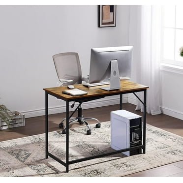 Uforic 40" Computer Desk with Monitor Stand & 3 Drawers, Modern Small ...