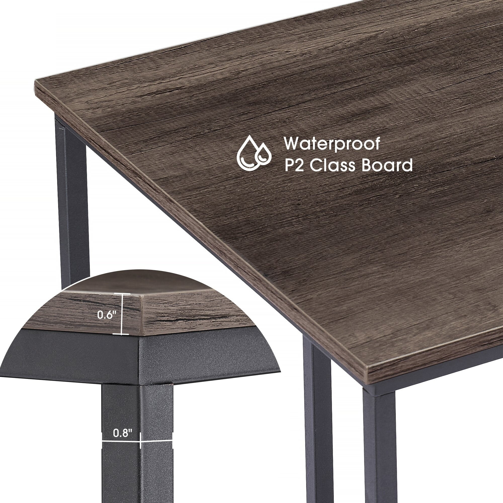 Ivinta White Computer Gaming Desk with 2-Tier Shelves for Home Office ...