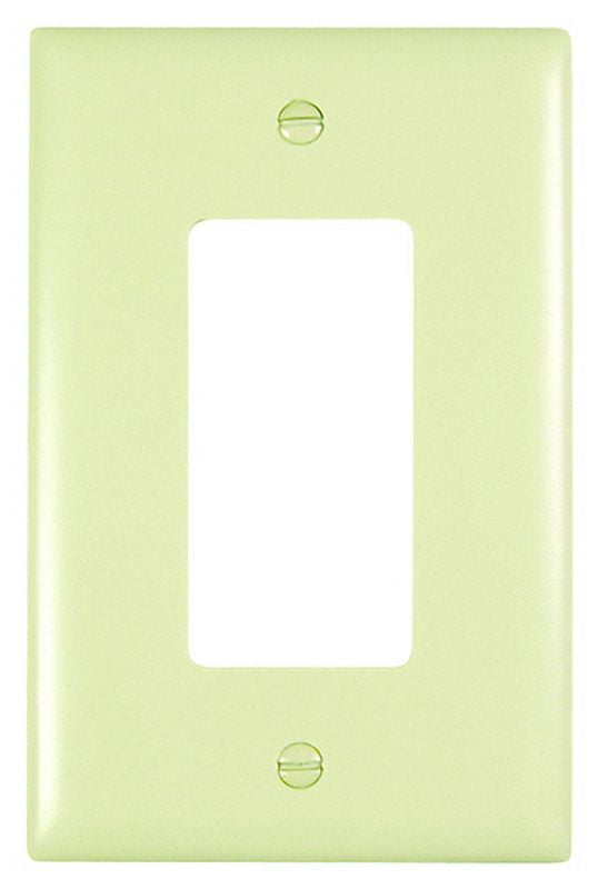 Ivory 1 Gang 1 Decorator Opening Junior Jumbo Nylon Wall Plate 3/16" T ...