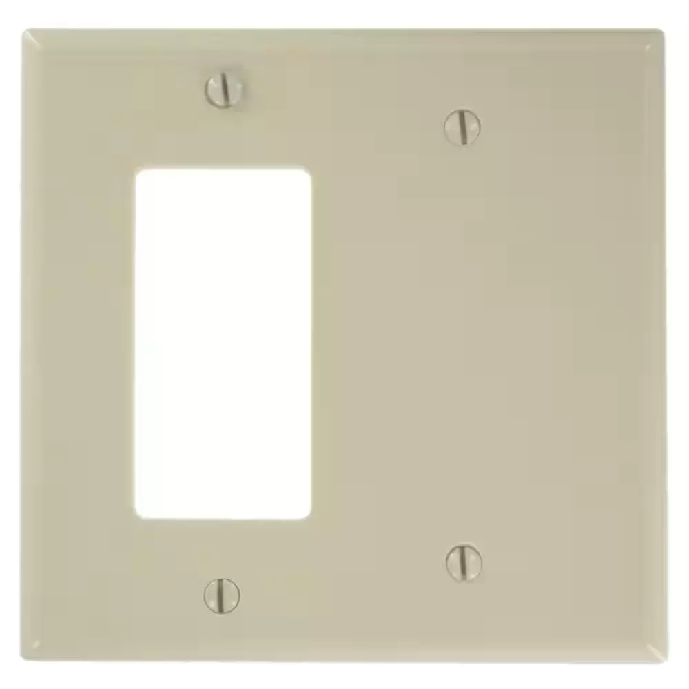 Ivory 2-Gang 1-Toggle/1-Blank Wall Plate (1-Pack) - Walmart.com
