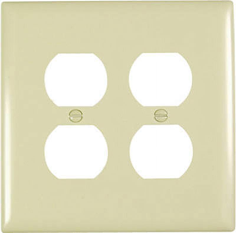 Ivory 2 Gang Double Duplex Outlet Opening Nylon Wall Plate, Each ...