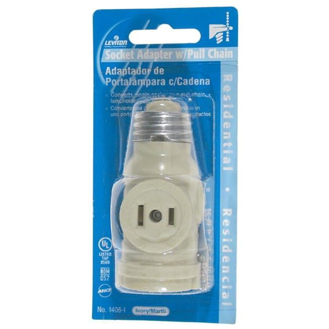 Ivory 2 Outlet Lamp Socket & Pull Chain - Ivory - Walmart.com