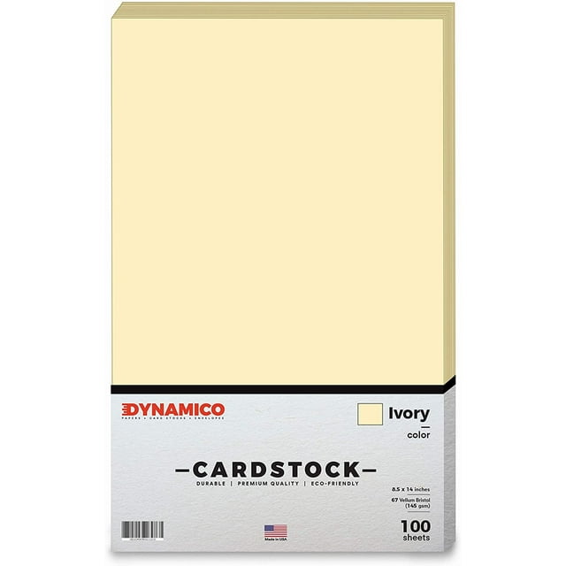 Ivory 8.5 x 14" Pastel Color Cardstock Paper - for Cards and Stationery ...