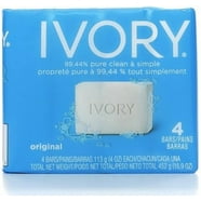 Ivory UnScented Bath Soap, White, 3.1 Oz Bar, Pure & Dye-Free - Walmart.com
