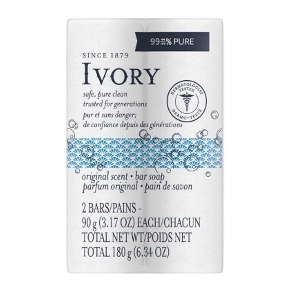 Ivory Bar Soap, Original Scent, 2 Bars, 6.34 Oz - Walmart.com