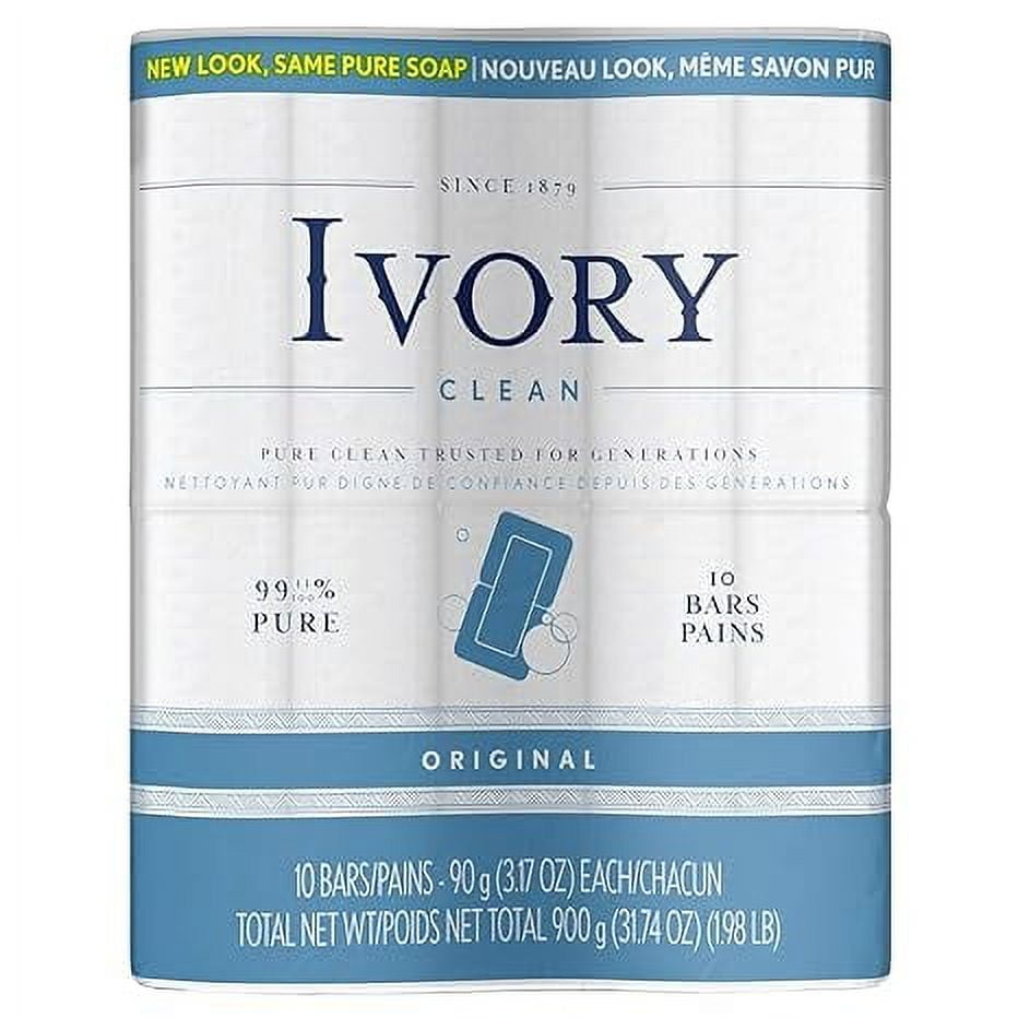 Ivory Bar Soap, Original Scent, 3.1 Oz, 10 Ea, 2 Pack - Walmart.com