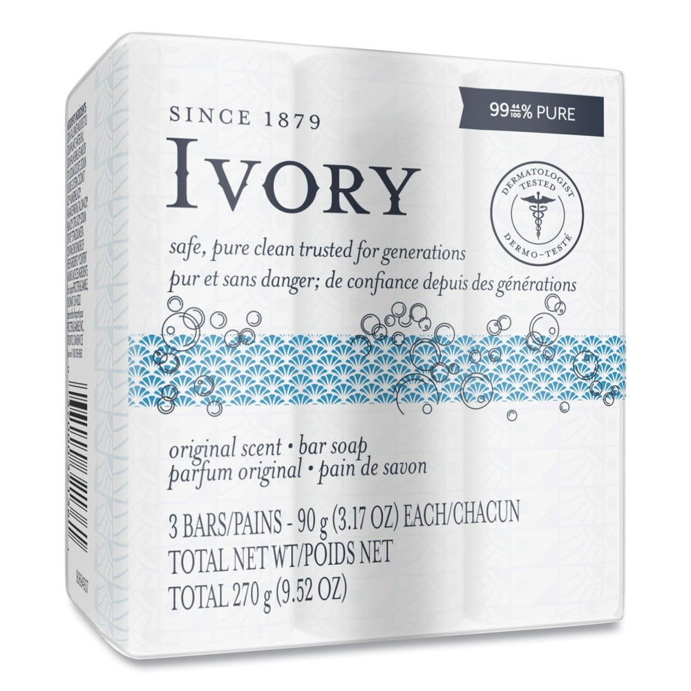 Ivory UnScented Bath Soap, White, 3.1 Oz Bar, Pure & Dye-Free - Walmart.com