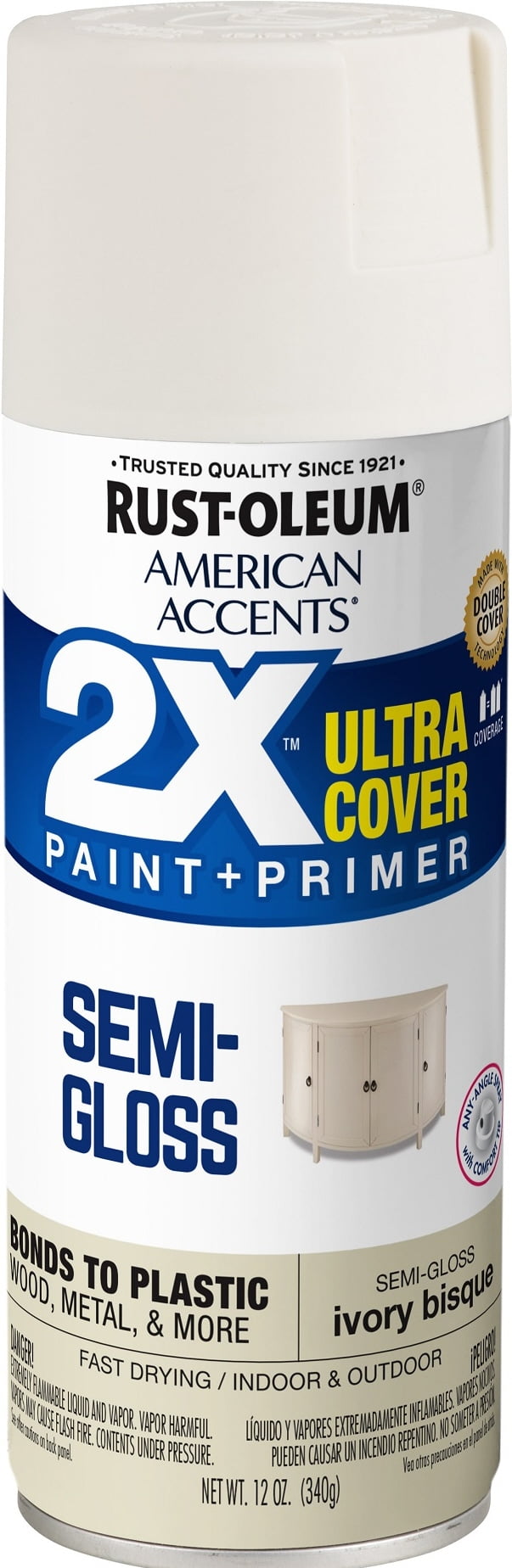Ivory Bisque, Rust-Oleum American Accents 2X Ultra Cover Semi-Gloss ...