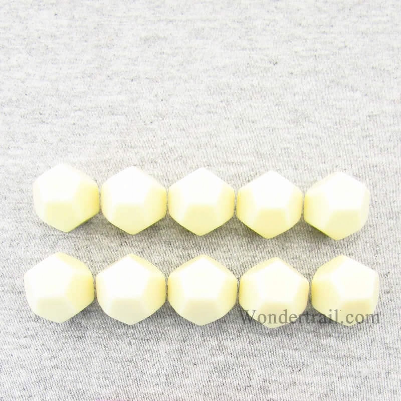 Ivory Blank Dice with No Pips D12 16mm (5/8in) Pack of 10 Chessex ...
