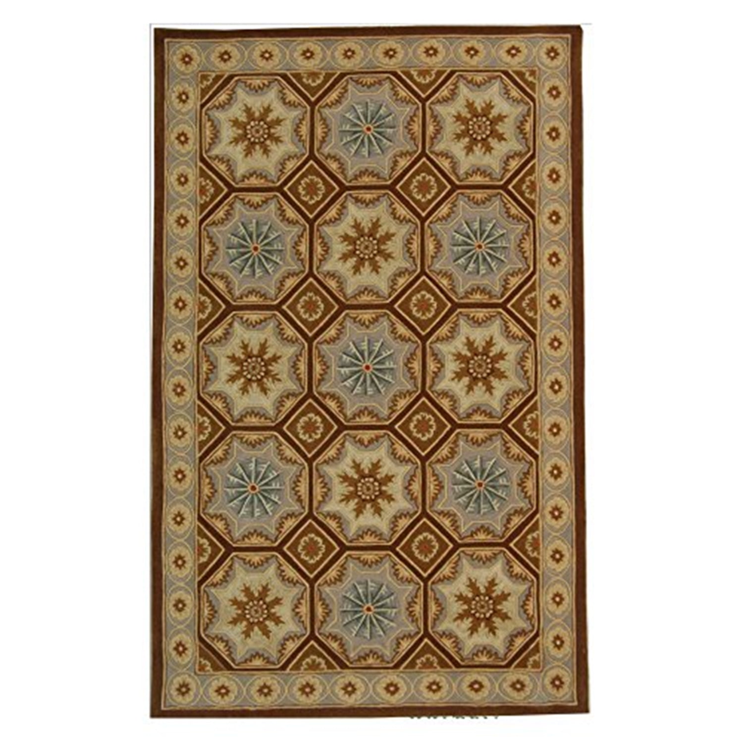 Ivory & Brown Medallion Rug (2 ft. x 3 ft.) - Walmart.com