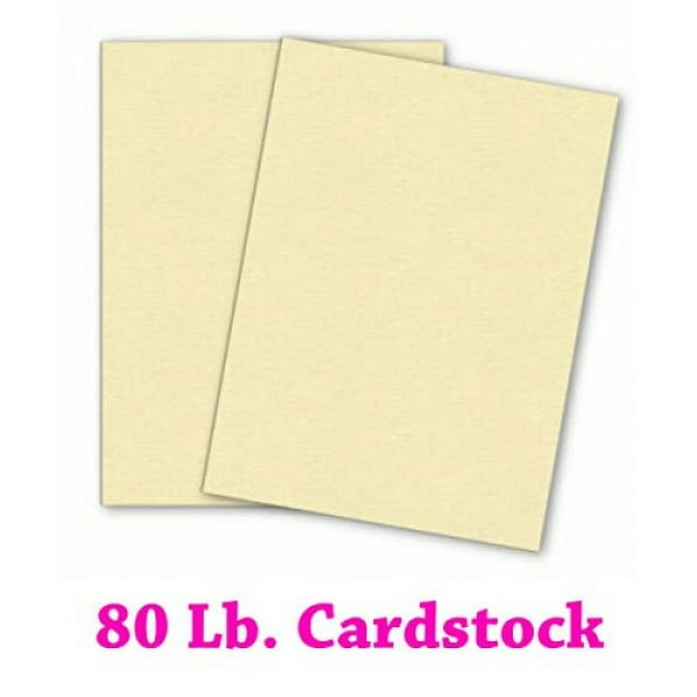 Ivory Card Stock - 8 1/2 X 11 in 80 Lb. Cover Smooth - 50 Per Pack ...