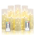 Ivory Flameless LED Candles with Embedded Star String and Remote ...