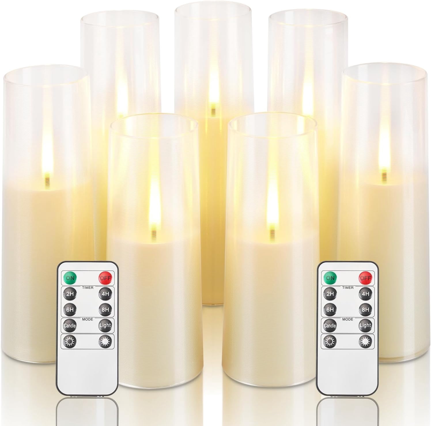 Ivory Flameless LED Candles with Remote Control & Timer, Battery ...