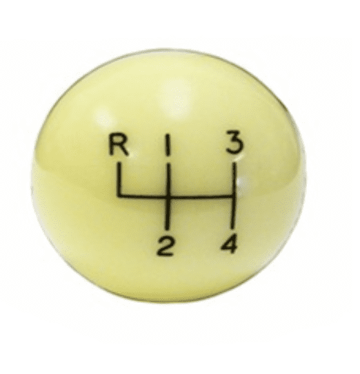 Ivory Four Speed Shift Knob With 3/8 Coarse Thread GTO Firebird Camaro ...