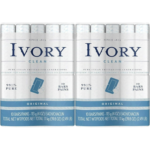 Ivory Gentle Bar Soap, Original Scent, 4 oz, 10 Count - Walmart.com