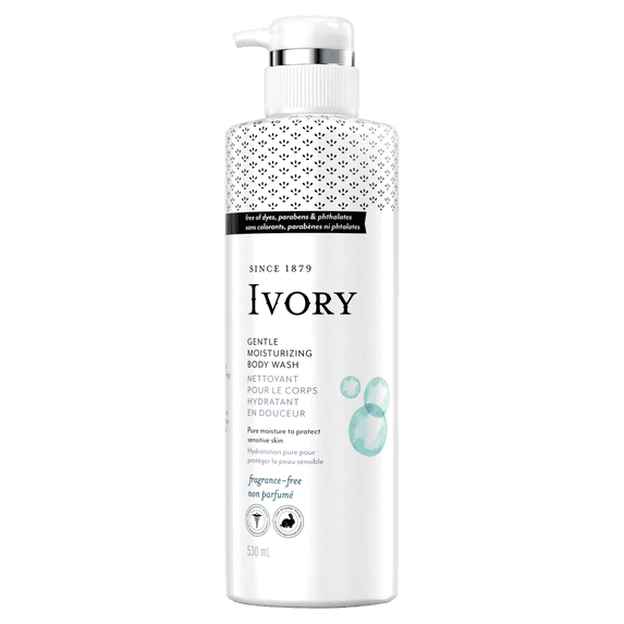 Ivory Gentle Moisturizing Body Wash Fragrane Free 17.9oz ( 2 PACK ...