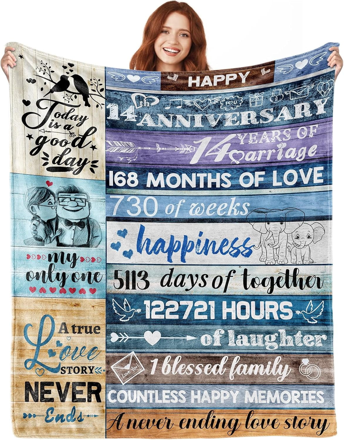 Ivory Gifts for 14th Anniversary Blanket, 14th Anniversary Wedding ...