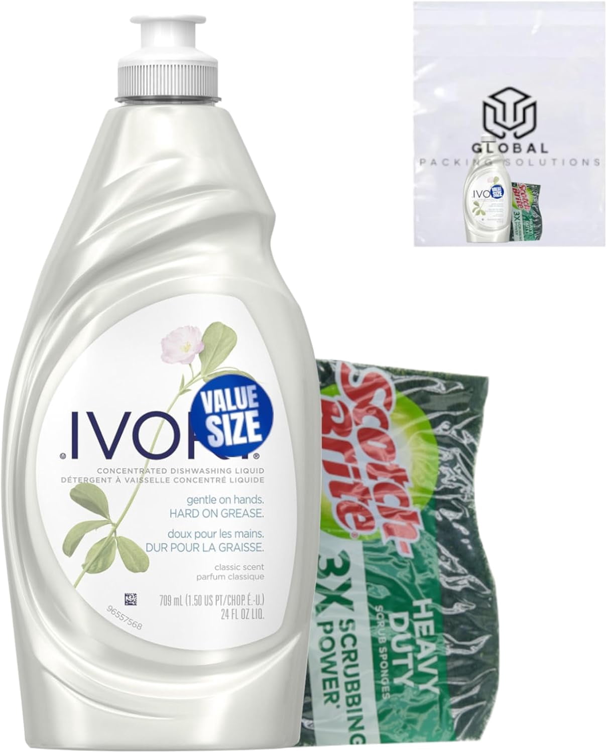 Ivory Grease Cutting Dish Soap, Classic Scent, 24 Fl Oz bundled with ...