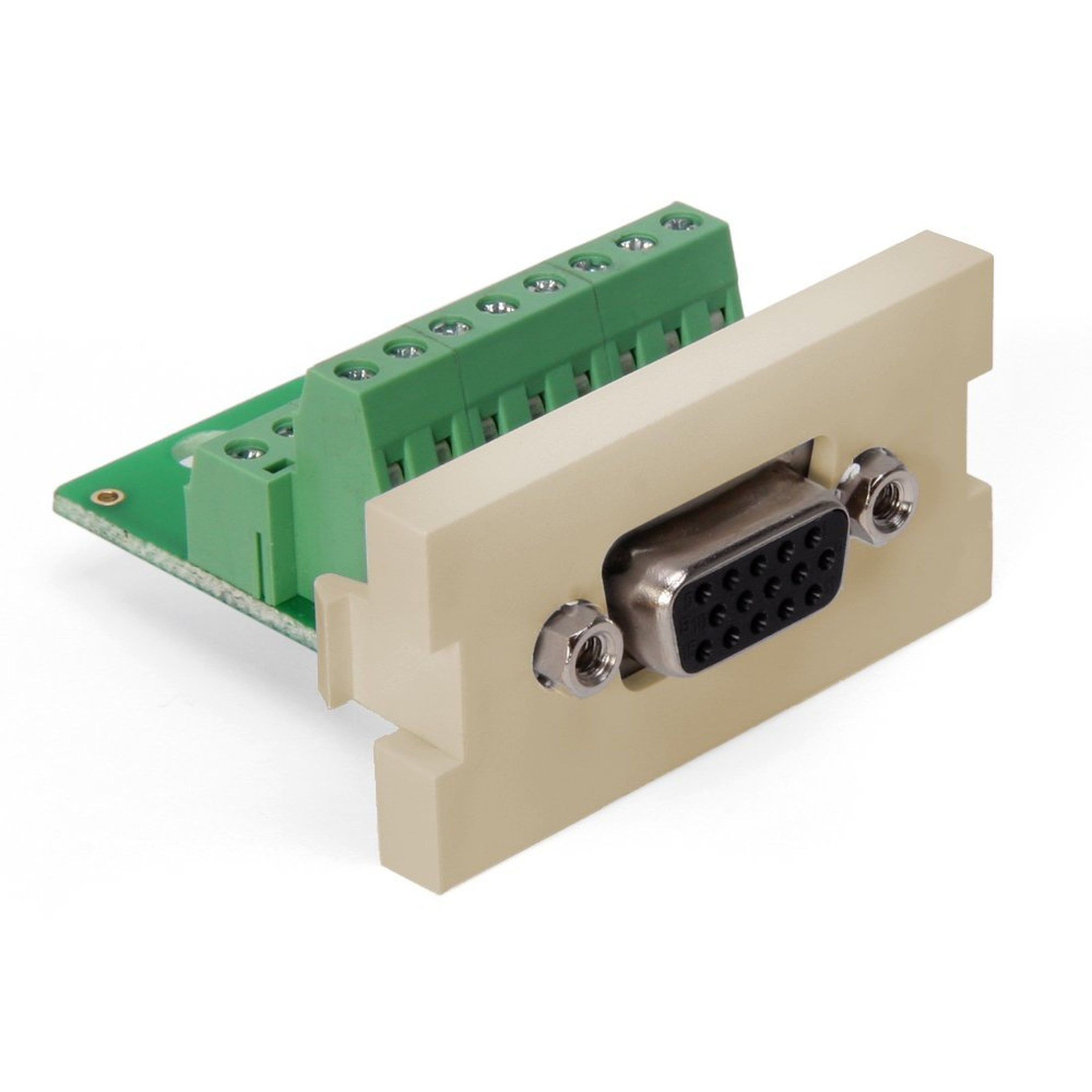 Ivory High MOS VGA HD15 Screw Terminal Connector Unit - Walmart.com