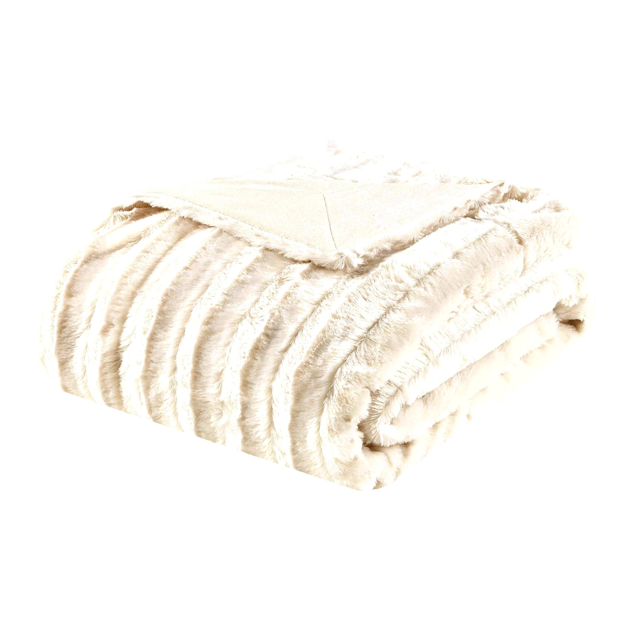 Ivory Luxe Long Throw Blanket - Premium Soft Cozy Brushed for Bed ...