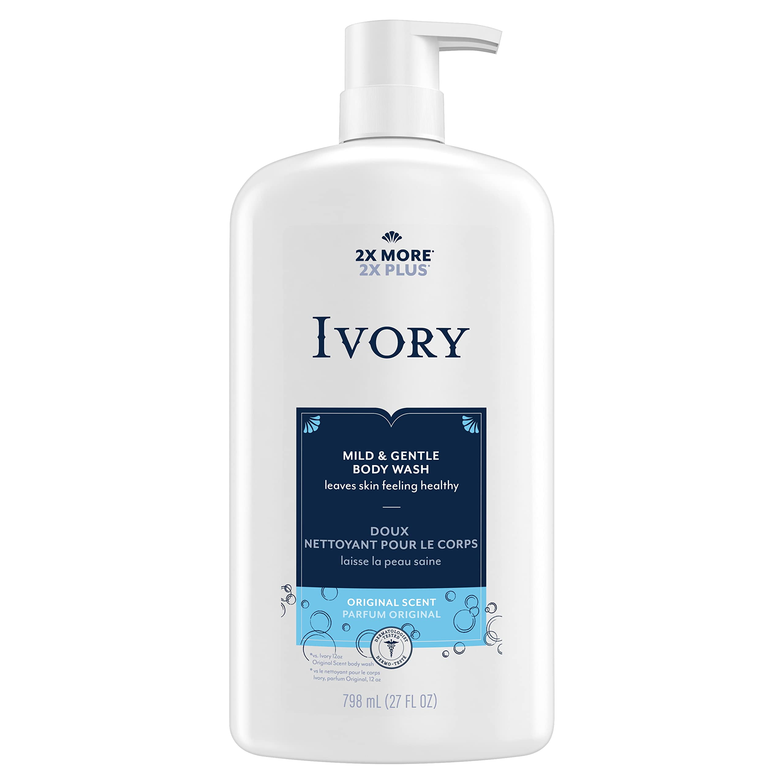 Ivory Original Gentle & Soft Body Bath Wash Gel, 27 Fl Oz - Walmart.com