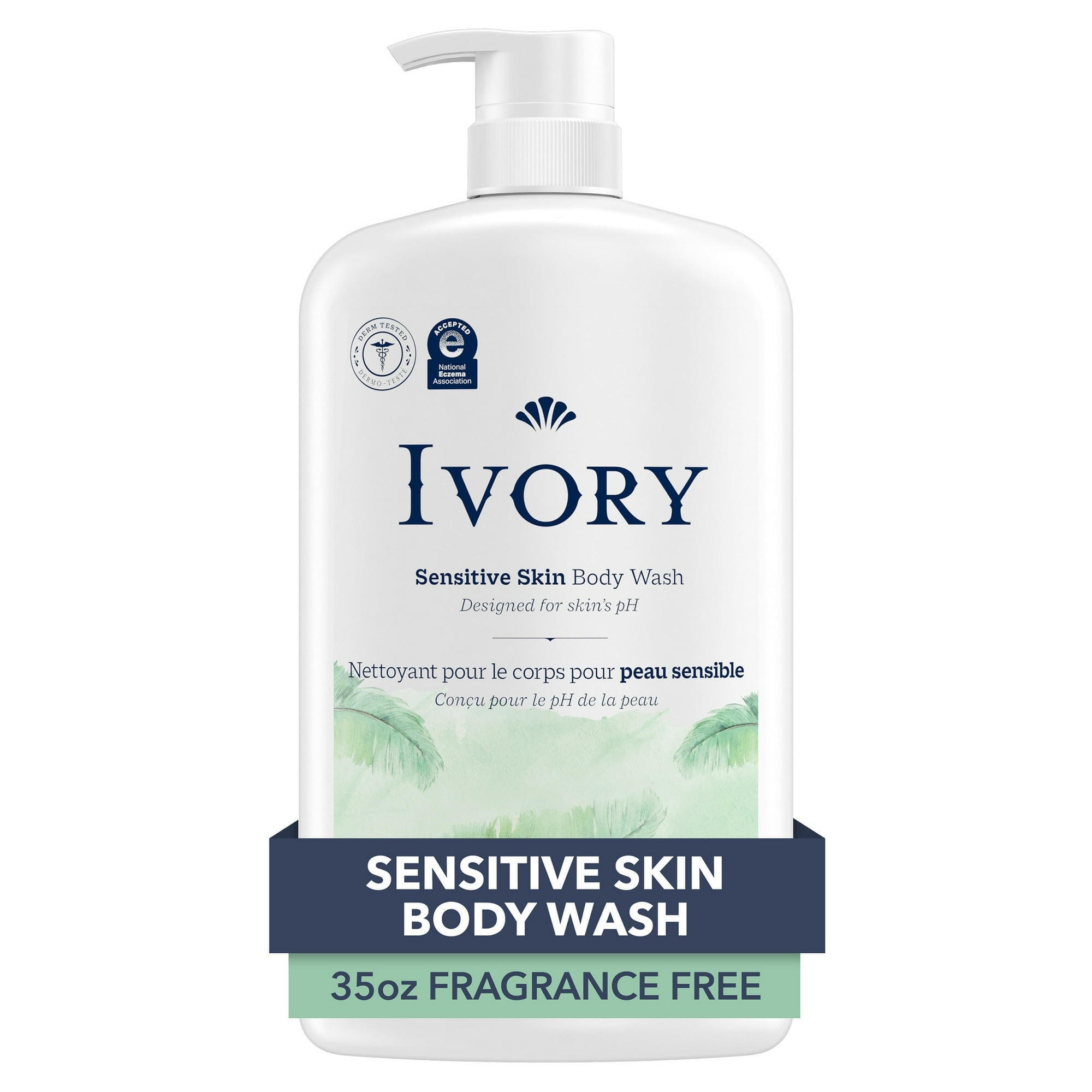 Ivory Mild and Gentle Body Wash, Fragrance-Free, for Sensitive Skin, 35 ...