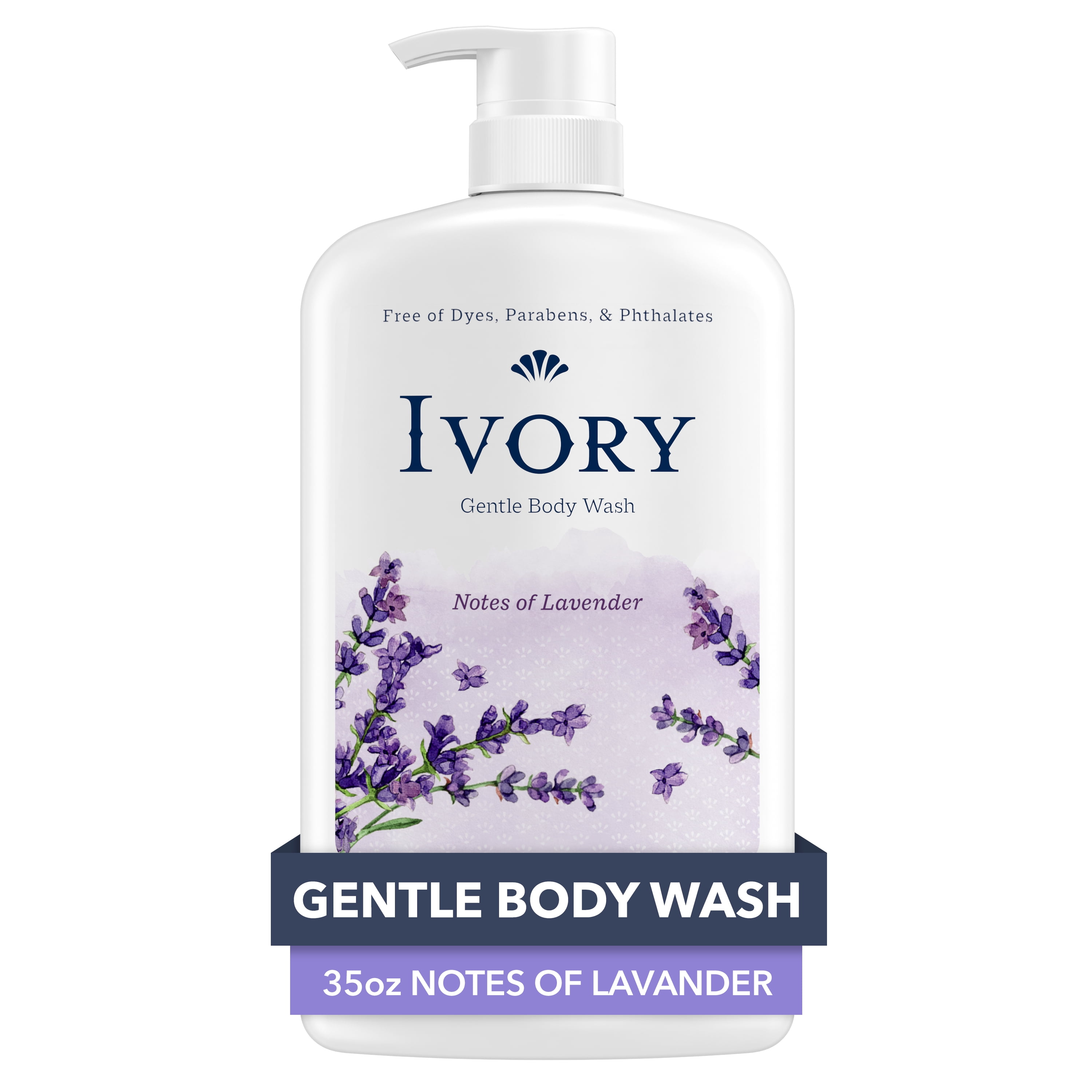Ivory Mild and Gentle Body Wash, Lavender Scent, for All Skin Types, 35 ...