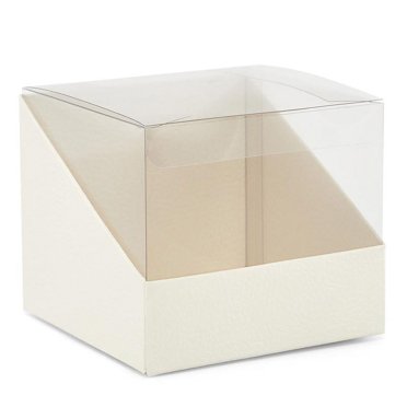 Burgundy Frame Clear Box 4" X 4" X 8" | Quantity: 50 by Paper Mart ...