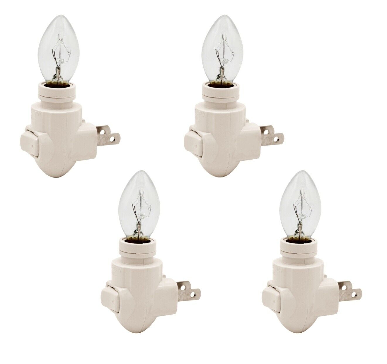 Ivory Plug In Night Light Module With 4 Watt Light Bulb ,Pack of 4 ...
