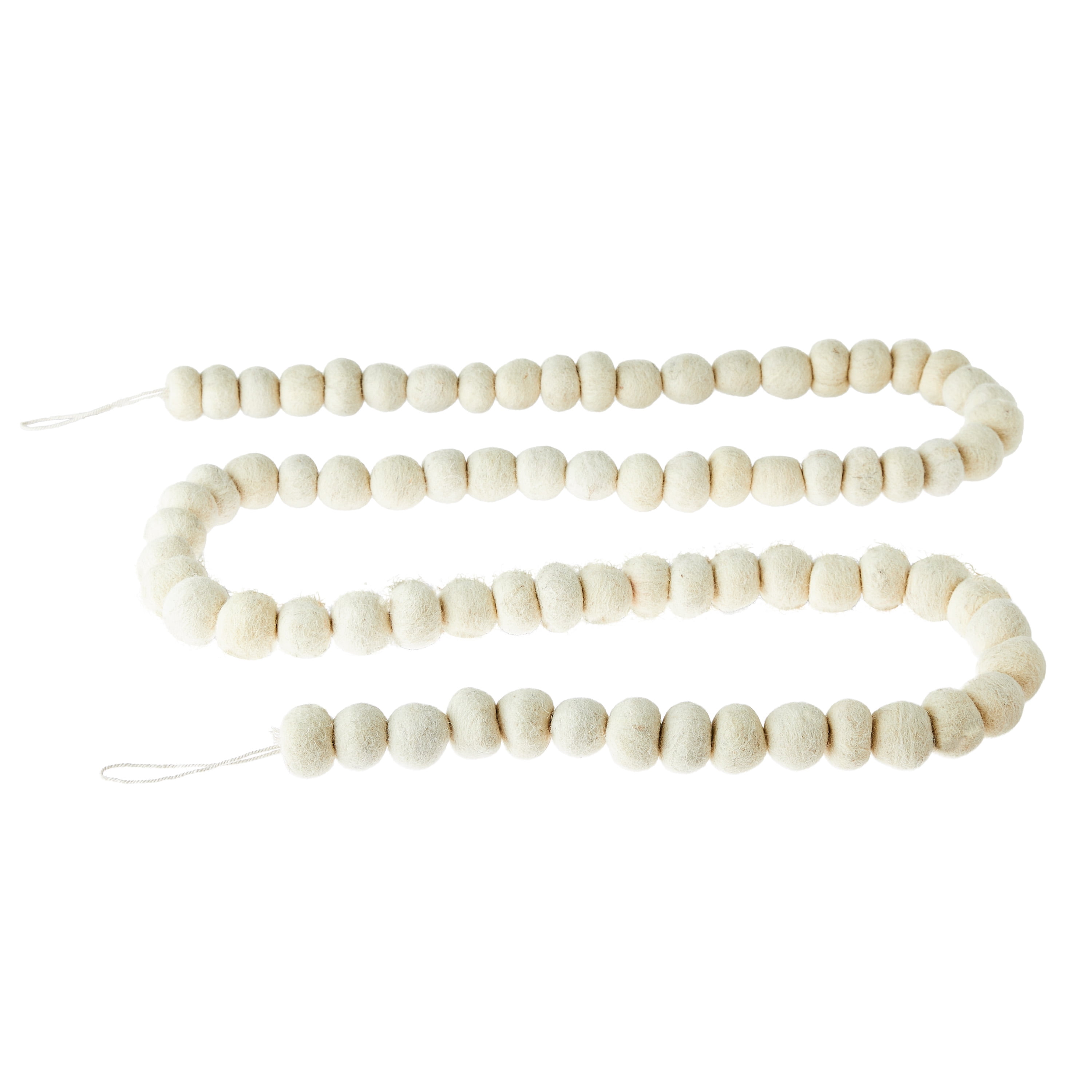 Ivory Pom-Pom Christmas Garland, 6 ft, by Holiday Time - Walmart.com