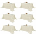 Ivory Rectangle Table Clothes, 6 Pack - 90 x 156 Inch - Reusable and ...