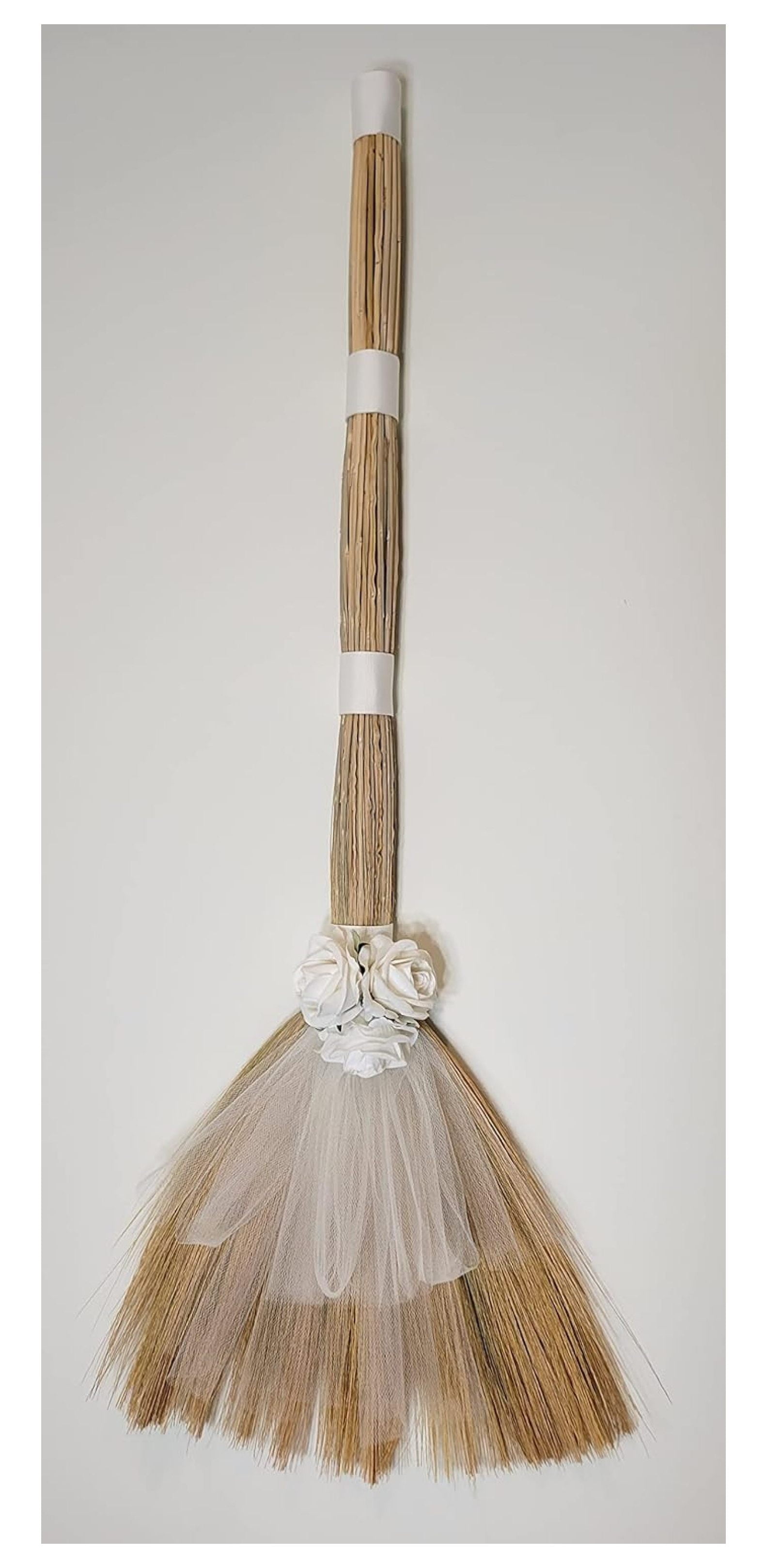 Ivory Rose Jump Broom Wedding Bridal Jumping Ceremony 34 Inch - Walmart.com