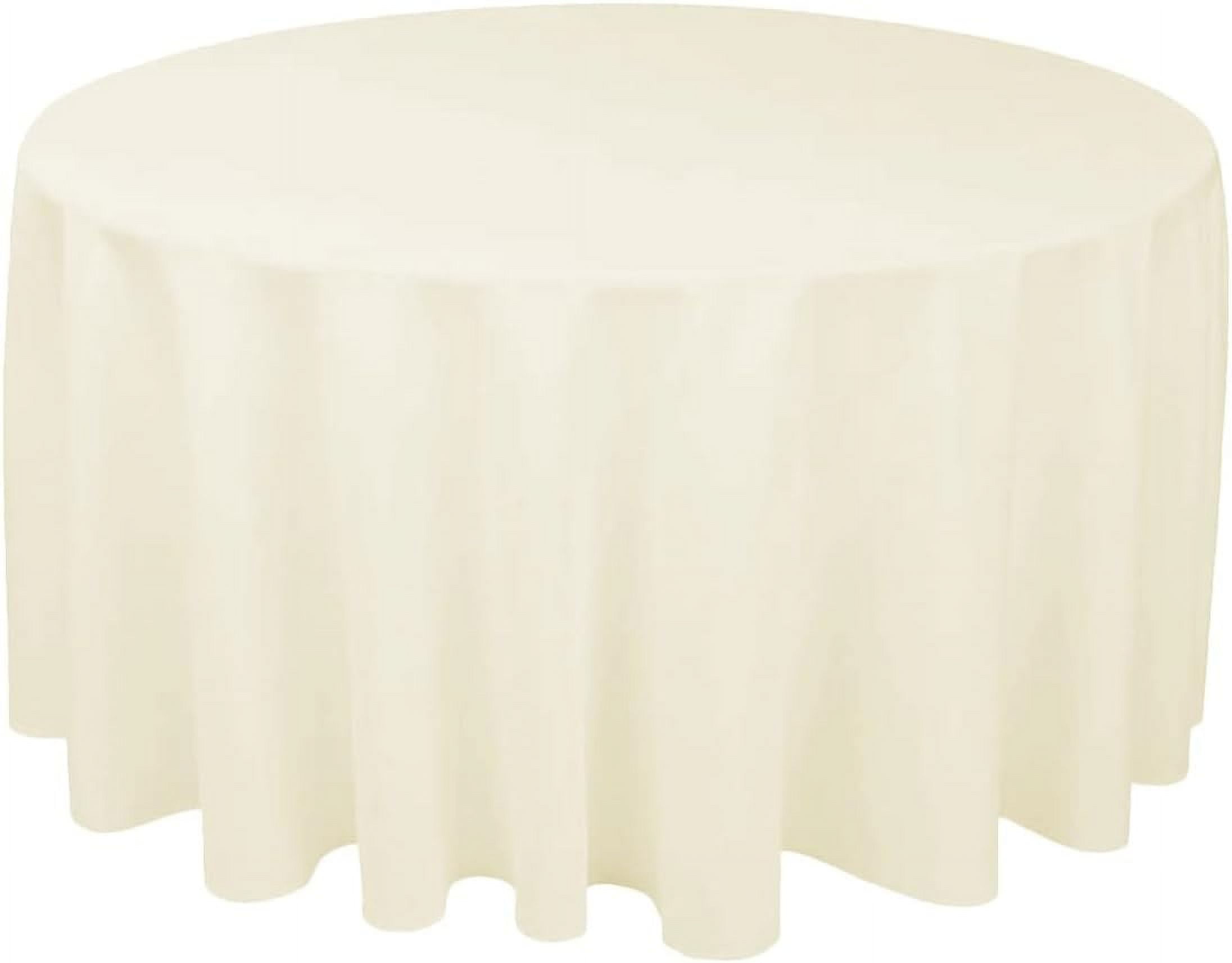 132" Inch Round Polyester Cloth Fabric Linen Tablecloth - Wedding ...
