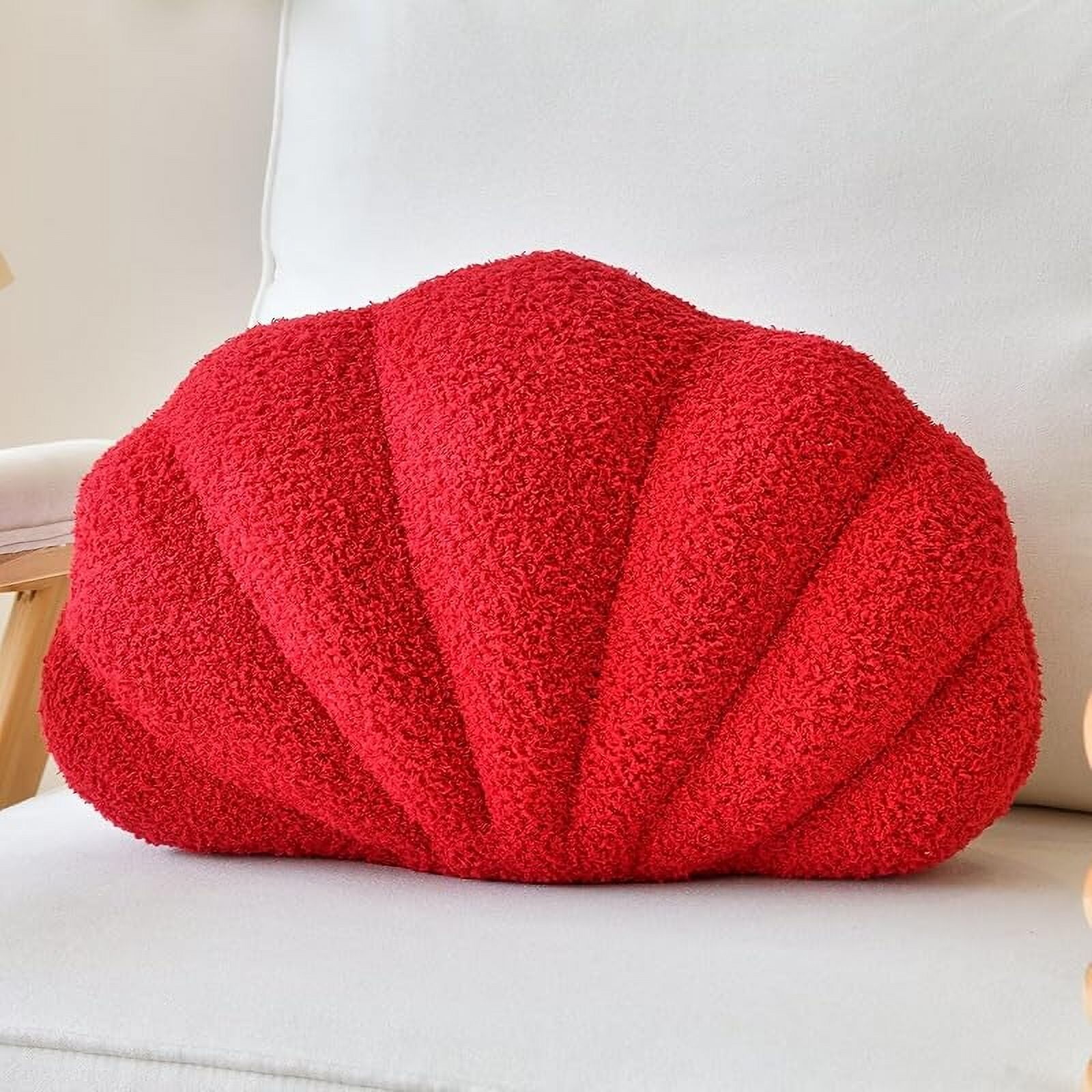 Ivory Seashell Throw Pillows, Shell Shaped Throw Pillows, 13 Inch Soft ...
